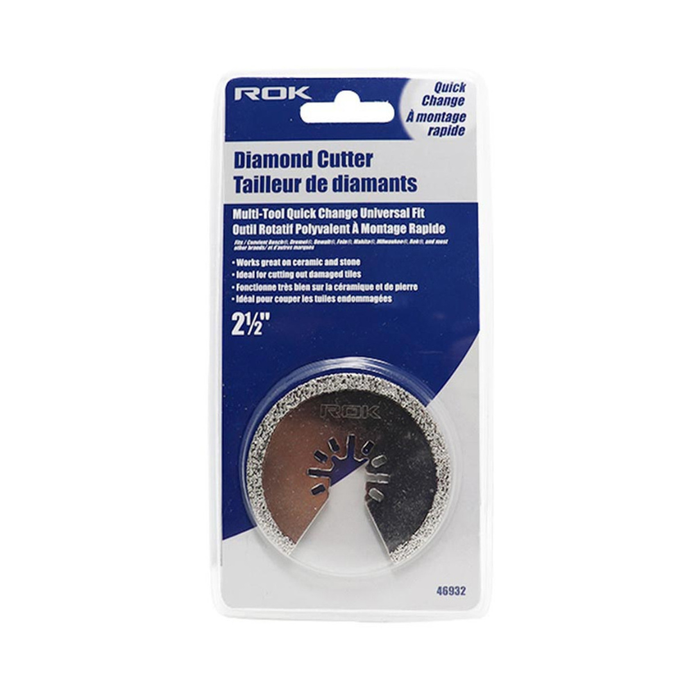 ROK 46932 2-1/2in Diamond Coated Abrasive Saw Universal Oscillating Mu ...