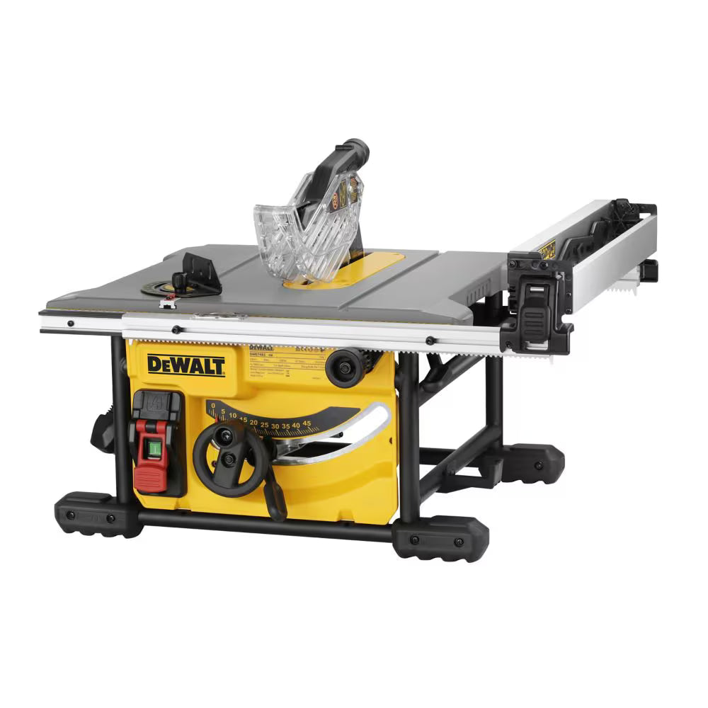 DEWALT DWE7485 15 Amp Corded 8-1/4 inch Compact Portable Jobsite Table ...